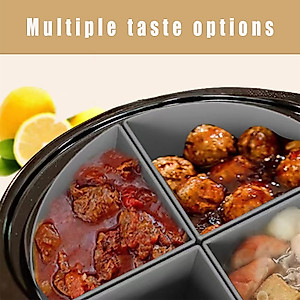 Slow Cooker Divider, Silicone Insert, Dishwasher Safe, Reusable, Suitable for Multi-Member Families (Grey)
