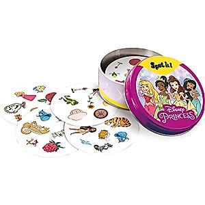 Zygomatic Spot It! Disney Princess Card Game | Fast-Paced Symbol Matching Observation Game | Visual Game | Fun Family Game for Kids and Adults | Age 4+ | 2-8 Players | Avg. Playtime 15 Mins | Made