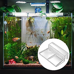 TIESOME 8 mm Fish Tanks Glass Cover Clip, 8 Pieces Aquariums Lid Support Holders Clear Acrylic Aquarium Lid Clips Universal Lid Clips for Rimless Aquariums