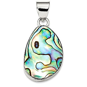 IceCarats 925 Sterling Silver Abalone Necklace Charm Gemstone Pendant Only
