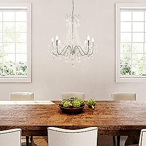Canterbury Park Collection 6-Light Chrome Crystal Chandelier