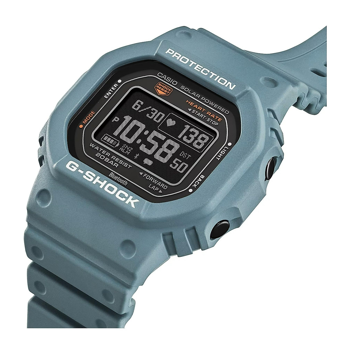 Casio Men's G-Shock Move DW-H5600 Series, Multisport (Run, Walking, Gym Workout), Heart Rate Watch, Solar Assisted Watch, Blue Tooth with Fitness and Sleep Tracking
