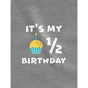 Tstars Half Birthday Outfit Baby Boy Girl One 1/2 Year Old Milestone Infant Bodysuit 12M (6-12M) Navy