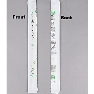 Oasis Supply, 9" Japanese Style Mikami Bamboo Chopsticks, Sleeved and Separated, 67 Pairs