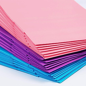 Cooraby 20 Pieces Kraft Paper Bags Party Favor Bags Craft Paper Bags with Handle for Birthday, Baby Shower, Wedding and Party Celebrations (Light Blue, Light Purple, Pink)