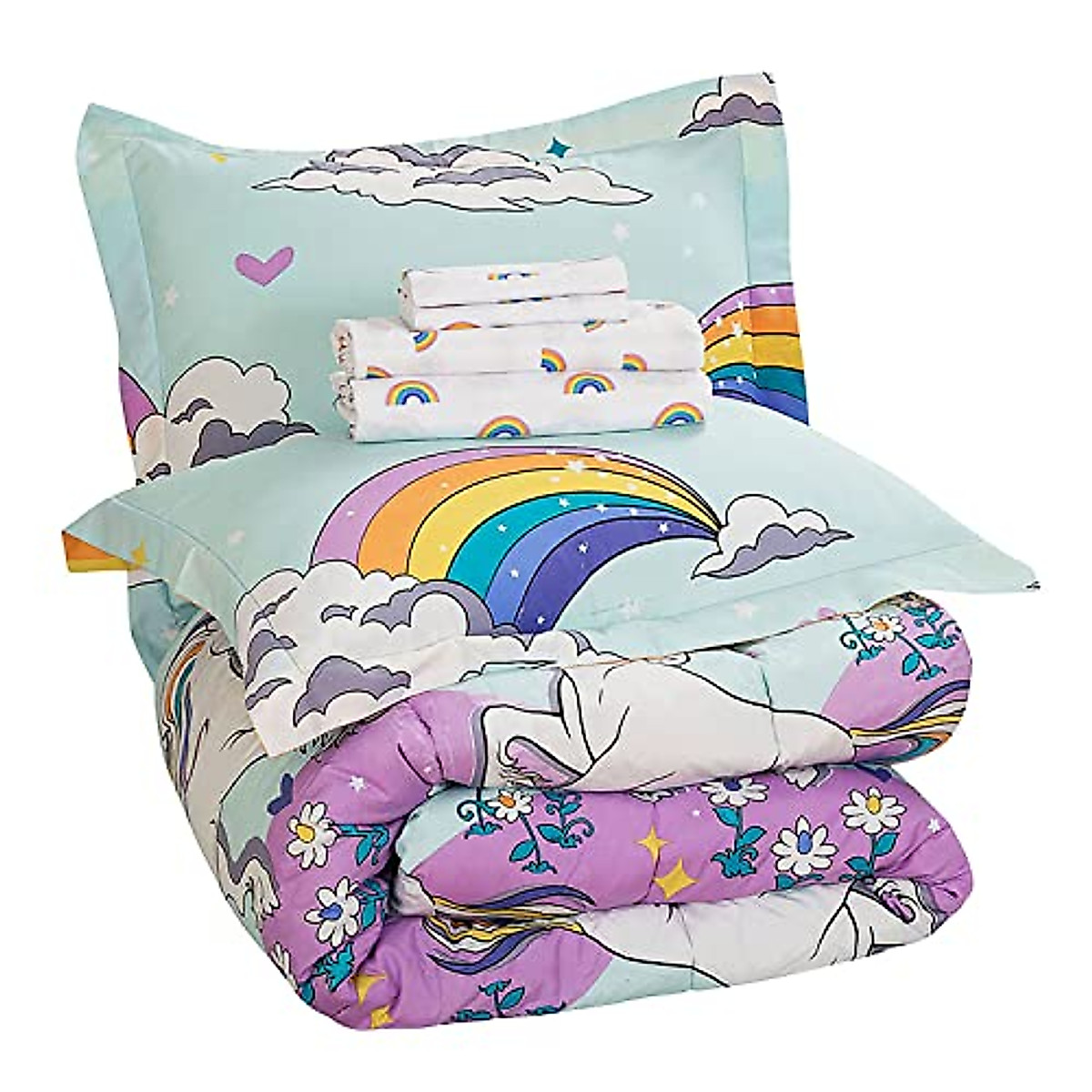 Kidz Mix Magical Unicorn Bed in a Bag, Full