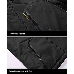 MAGCOMSEN Snowboarding Jackets for Men Warm Waterproof Jacket Ski Jacket Military Tactical Jacket Coat Winter Parka with Hood Raincoat (US M=CN 2XL)