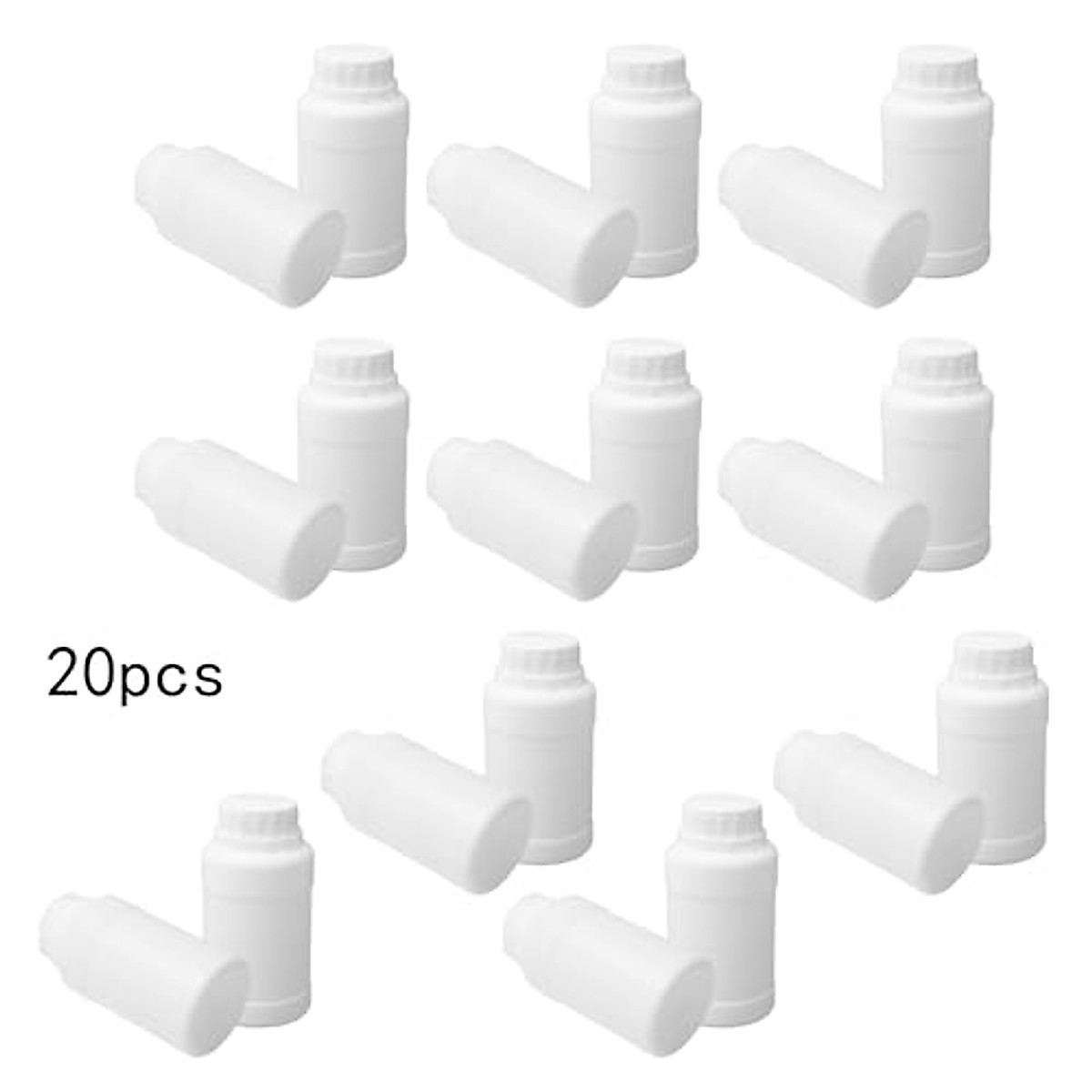 Othmro 20pcs 8.45oz/250ml Plastic Bottles, Lab Chemical Reagent Bottle, Length 119mm Wide Mouth Laboratory Reagent Bottle, Sample Sealing Liquid Storage Container for Food Stores White