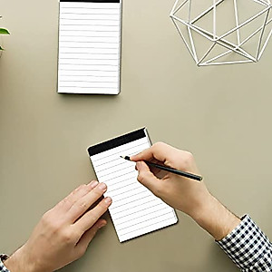 MuiAng Notepad 3”x5” Memo Note Pads, Small Pocket Size College Ruled Writing Pad with 30 Sheets, Lined Paper to Do List Notepad Daily Planning & Work, Taking Notes & Reminder (10 Pack)