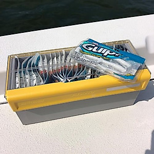 Plano EDGE Premium Plastics and Bulk Tackle Utility Box, Clear and Yellow, Rust-Resistant, Waterproof Bulk Premium Storage Organizer for Plastic Tackle