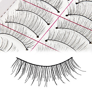 AHIER 50 Pairs Natural Look Taiwan Handmade Fake False Eyelashes Eye Lashes Classical Eyelashes