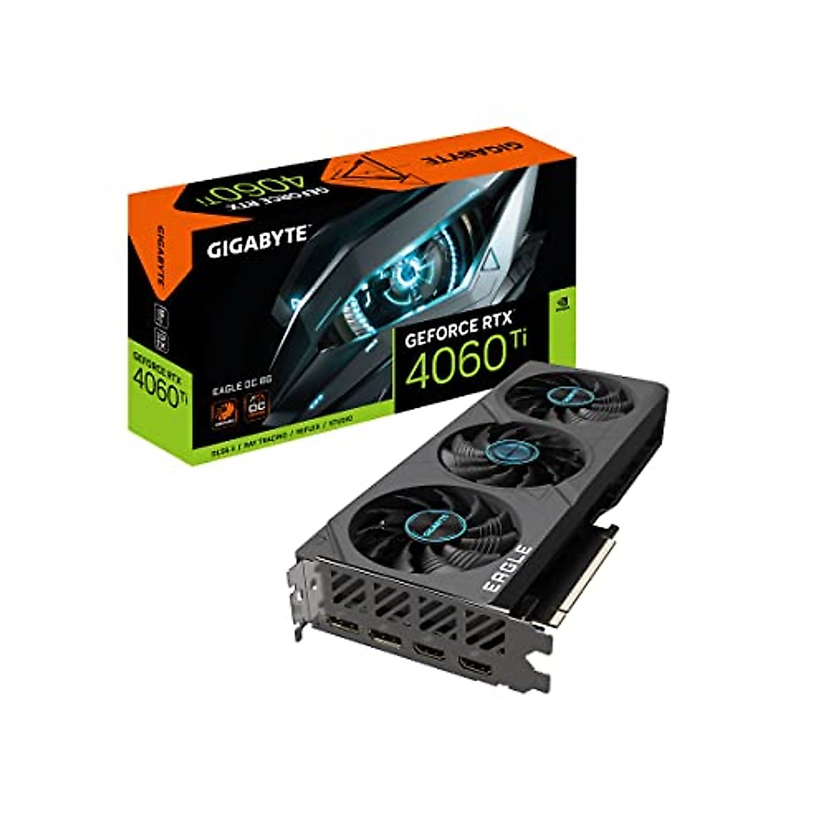 GIGABYTE GeForce RTX 4060 Ti Eagle OC 8G Graphics Card, 3X WINDFORCE Fans, 8GB 128-bit GDDR6, GV-N406TEAGLE OC-8GD Video Card