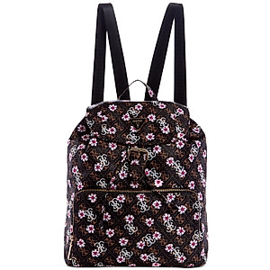 Guess Women's Logo Floral Print Nylon Large Backpack - Black Multi