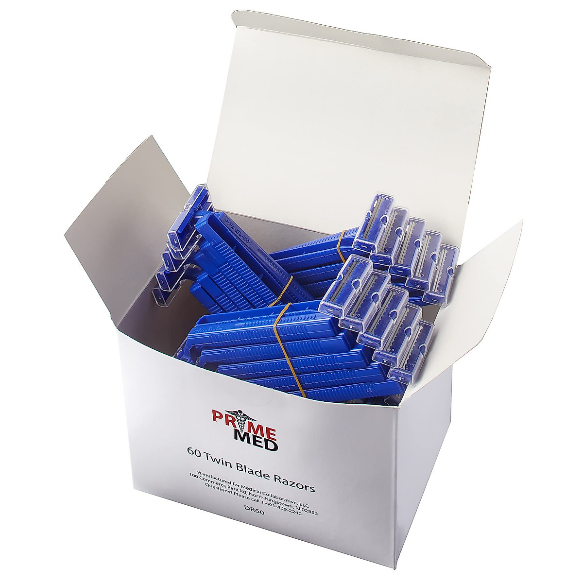 Deluxe Disposable Twin Blade Razors PrimeMed (60 Count)