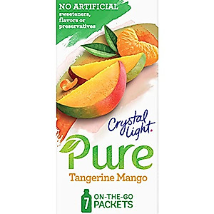 Crystal Light Pure Tangerine Mango, 0.14 Oz Box, 7 Pack