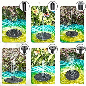 AMZtime 1.4W Solar Bird Bath Fountain with 4 Fixed Rods, Solar Fountain Pump with Upgraded Solar Panels, Solar Powered Floating Water Fountain Pump for Bird Bath, Ponds, Garden, Fish Tank and Outdoor