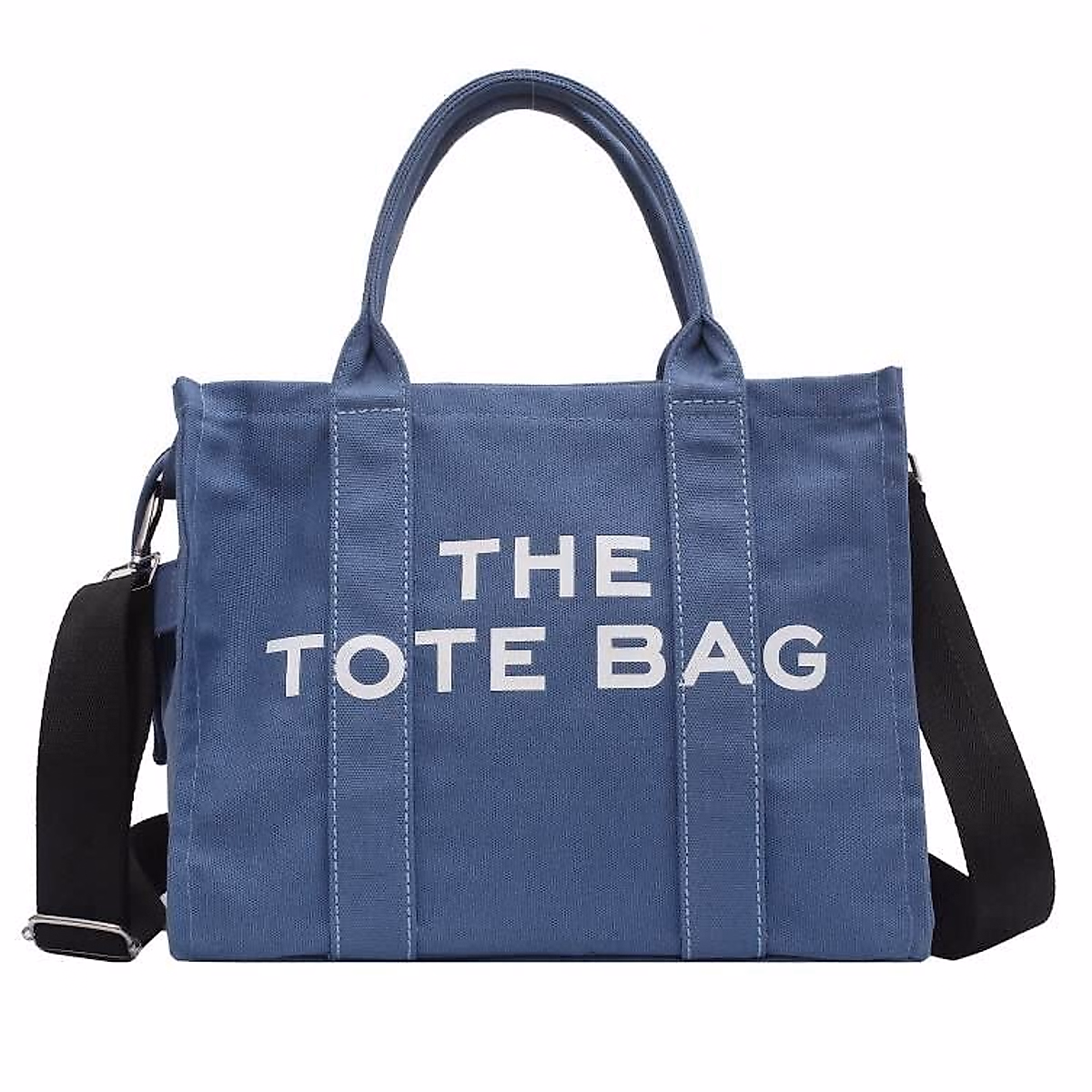 Canvas Tote Bag for Women Travel Shoulder Bag Crossbody Bags for Women Tote Bag with Zipper Handbags for women (Blue)