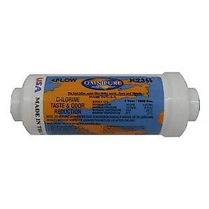 Omnipure (K2355-CC) 6"x2" Inline K-Series Mixed Bed DI 3/8" NPT