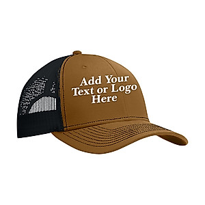 Custom Logo Embroidered Trucker Hats for Men Adjustable Snapback Mesh Cap Great for Outdoors Baseball Cap