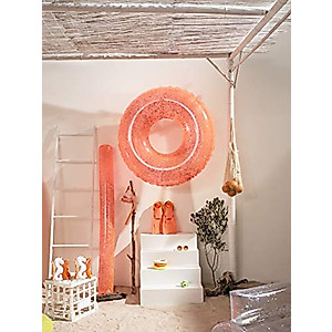 Sunnylife Pool Ring | Neon Coral Glitter