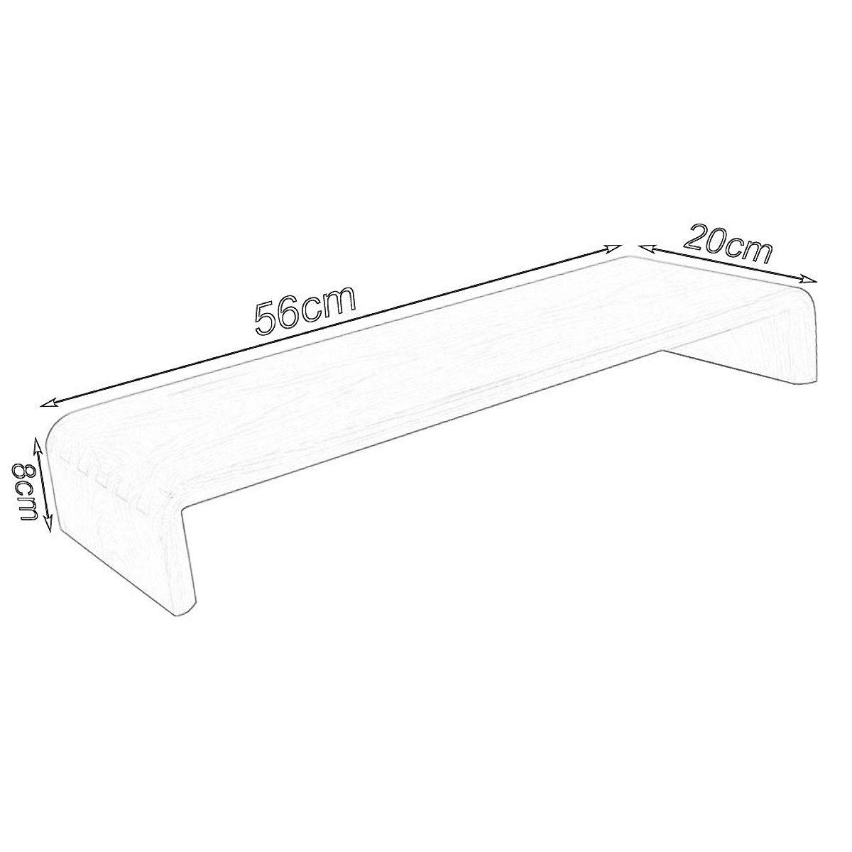 Display Stand, Living Room Decoration Stand,Computer Screen Riser Base,Desk Extension Rack,Desktop Keyboard Storage Organizer,Laptop Stand Base,Desktop Storage Rack,Solid Wood, Corner Tenon Structur