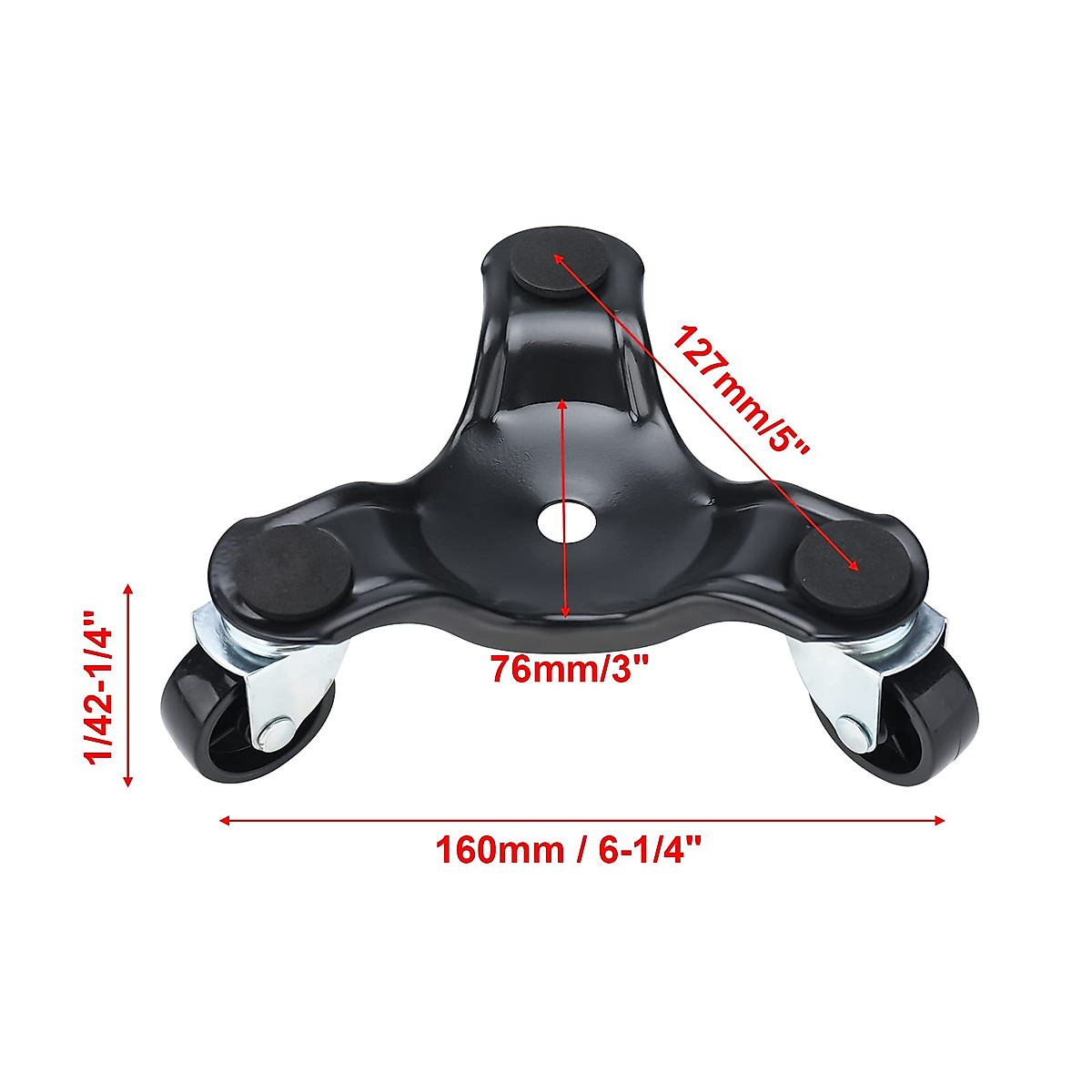 Patioer 12 Pack Steel Tri-Dolly Set, 3 Wheel Mover's Dolly for Moving Furniture, Appliance, Furniture Dolly Mover, 6 Inch