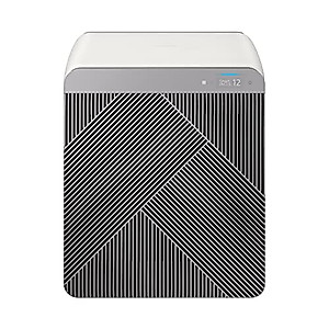SAMSUNG BESPOKE Cube Air Purifier, Odor Eliminator, Home System w/ HEPA Filtration, 360 Degree Purification, Pet Mode, Smart Control, Traps Dust, AX350A9350N, Grey