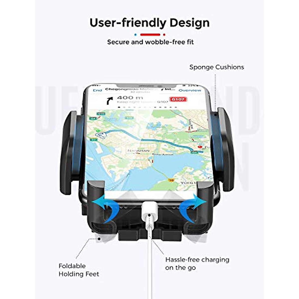 Car Cell Phone Holder Mount - Strong Suction Cup Windshield Dashboard Phone Holder, Long Arm Car Cell Phone Holder Compatible with iPhone 14 13 12 11 X 8 7 6 Series and Other Phones Under 6.9 inches