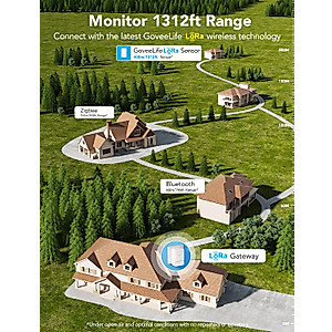 GoveeLife WiFi Water Ieak Detector 2 for Home, Smart Water Ieak Sensor 4 Pack with 100dB Adjustable Alarm and App Alerts, Wireless Detector with 1312 ft Transmission for Basement, Kitchen, Bathroom