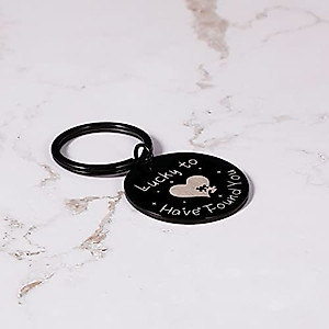 Valentine’s Day Gift for Him Boyfriend from Girlfriend Couple Keychain Birthday Wedding Anniversary Engagement Gifts for Husband Groom Fiance from Wife Bride Fiancee I Love You Gift for Men Christmas