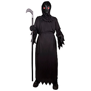 Kangaroo Black Grim Reaper Costume for Kids – Phantom Costume with Glowing Red Eyes - Cosplay Night Reaper Robe - Kids Halloween Costume, Cosplay, Role Play, Themed Parties for Boys and Girls