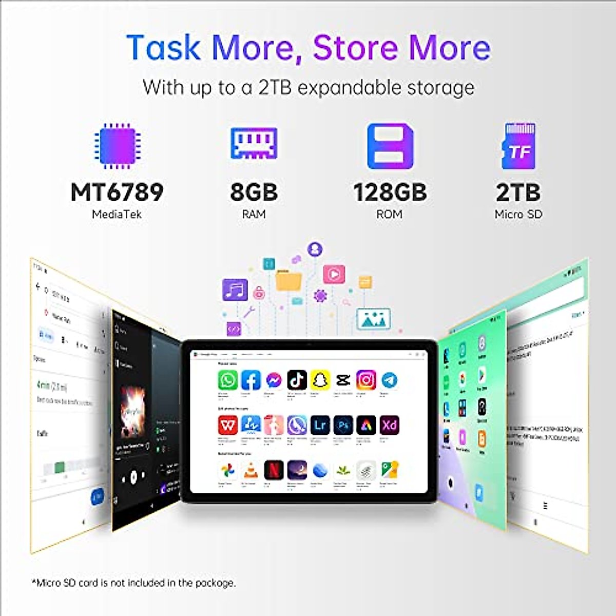ALLDOCUBE 2K Tablet Android 12 iPlay 50 Pro 10.4'' Tablet, 8GB+128GB Storage, 4G LTE& 2.4/5GHz WiFi, Octa-Core CPU, 5MP+8MP Camera, 2000x1200 Screen Resolution, BT5.2, GPS (2TB Expand)