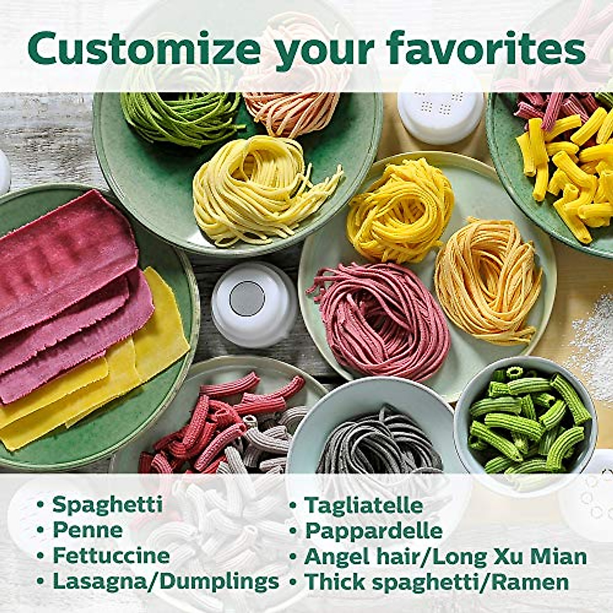 Philips Kitchen Appliances Pasta and Noodle Maker Plus, Large, HR2375/06