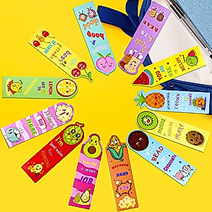 Aphrordity 36 Pieces Bookmarks for Kids Scratch and Sniff Bookmarks Food and Fruit Scented Bookmark for Enhances Children's Interest in Reading and Enhances The Reading Environment.12 Styles