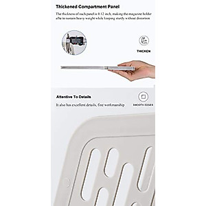 Leven Vertical Desk Organizer, Magazine File Holder with 3 Large compartments, Desktop Accessories for Home and Office Storage