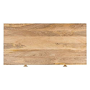 Safavieh Home Office Lily Modern Natural and Brass 2-drawer Desk