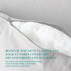 Harper & Bright Designs Accent Chair Sofa Chair Single Seat Chair with Wood Leg, Nails Decoration Linen Fabric Upholstery Armchair for Living Room, Bedroom, Small Space (Grey)