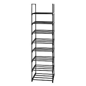 Tianle 8 Tier Tall Shoe Rack for Closet Entryway, Metal Sturdy Shoe Shelf Storage Organizer, Vertical Small Space Large Capacity for 16 Pairs of Shoes (8 Tier)