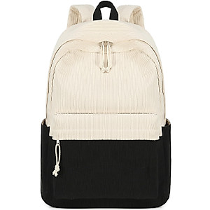 School Backpack for Teens Large Corduroy Bookbag Lightweight 17 inch Laptop Bag for Girls Boys Casual High School College