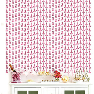 Bachelorette Party Decorations Rose Gold Fringe Curtains Bridal Shower Decorations Hen Party Rose Gold Pink Backdrop (2 Pack 3.2 x 6.6 ft) (Rose Gold)