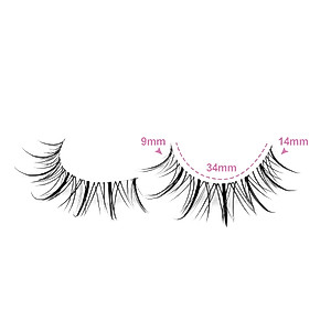 Manga Lashes Natural Look Wispy 3D Anime Manhua Lashes False Eyelashes Asian Korean Makeup Kpop Style Cosplay Lash Pack by EYDEVRO