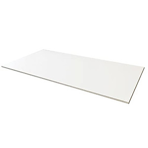 Kaboon Solid Color Table Top 60x24 inches, Tabletop for Sit Stand Desk, Reversible Melamine Top,Double Desks Home Office(59.1"x23.62", White)