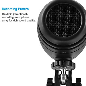 Cyber Acoustics USB Microphone - Directional USB Mic with Mute Button - Perfect for Eduction, Work at Home or Gaming Mic - Compatible with PC and Mac (CVL-2005)