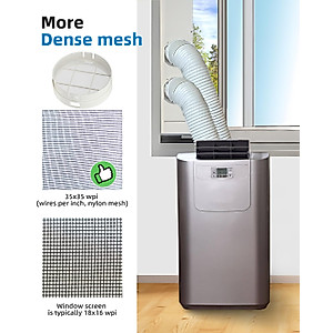 Washable Hose Pre-filter for Portable Air Conditioner, Perfect Fit, 5’’ Diamiter 1 Pack White