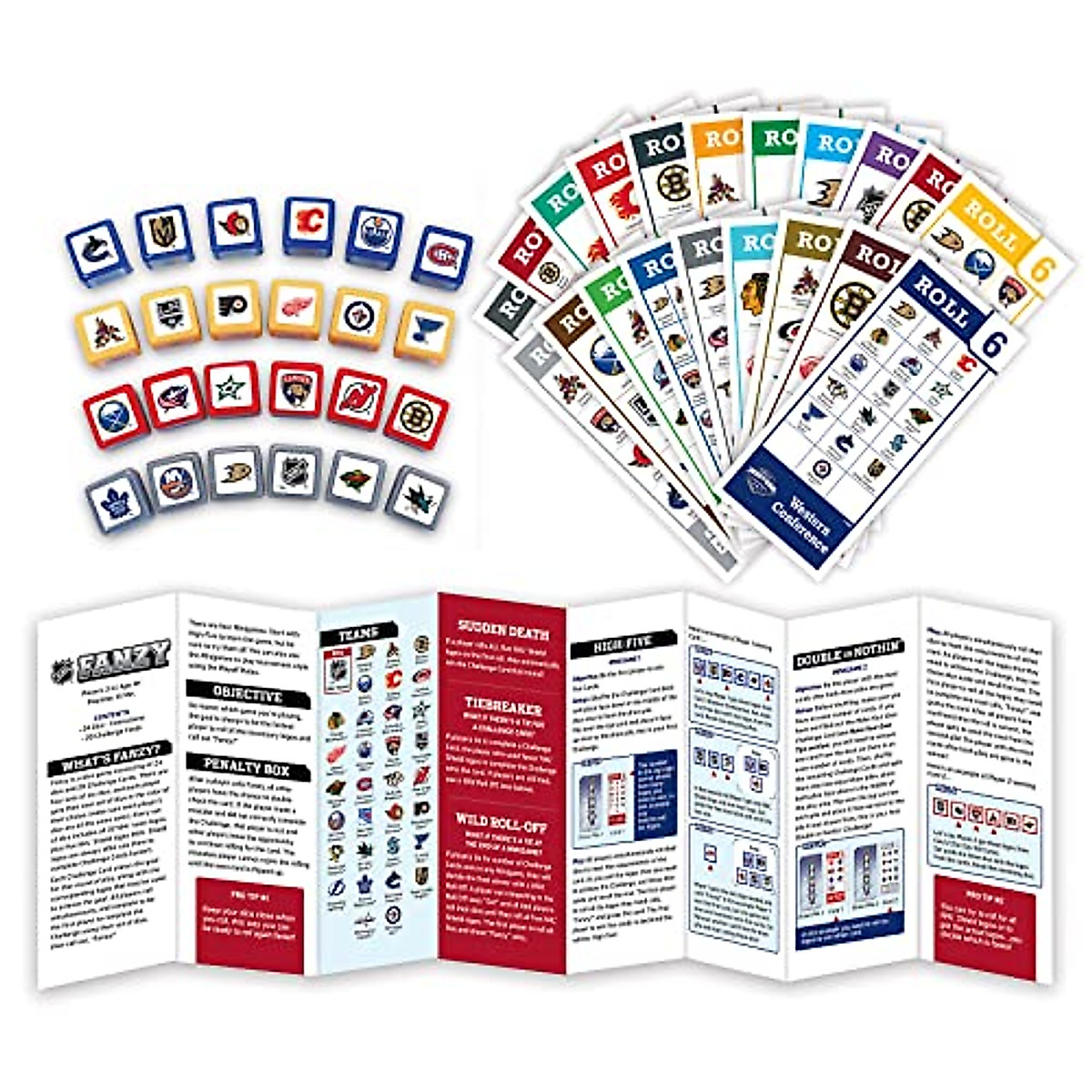 MasterPieces Family Game - NHL League Fanzy Dice Game - Officially Licensed Game for Kids & Adults