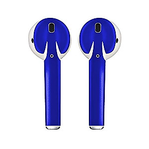 APSkins Silicone Case and Stylish Skins Compatible with Apple AirPod Accessories (Admiral Blue Case & Skin)