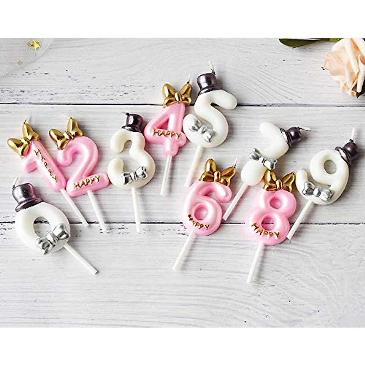 Gold 1 Candle Birthday Girl,Golden First 1st Birthday Candle Girl for Cake Topper, Number 1 Cake Topper Gold, 1th Birthday Party for First 1 Year Old Cake Candle (Number 1)