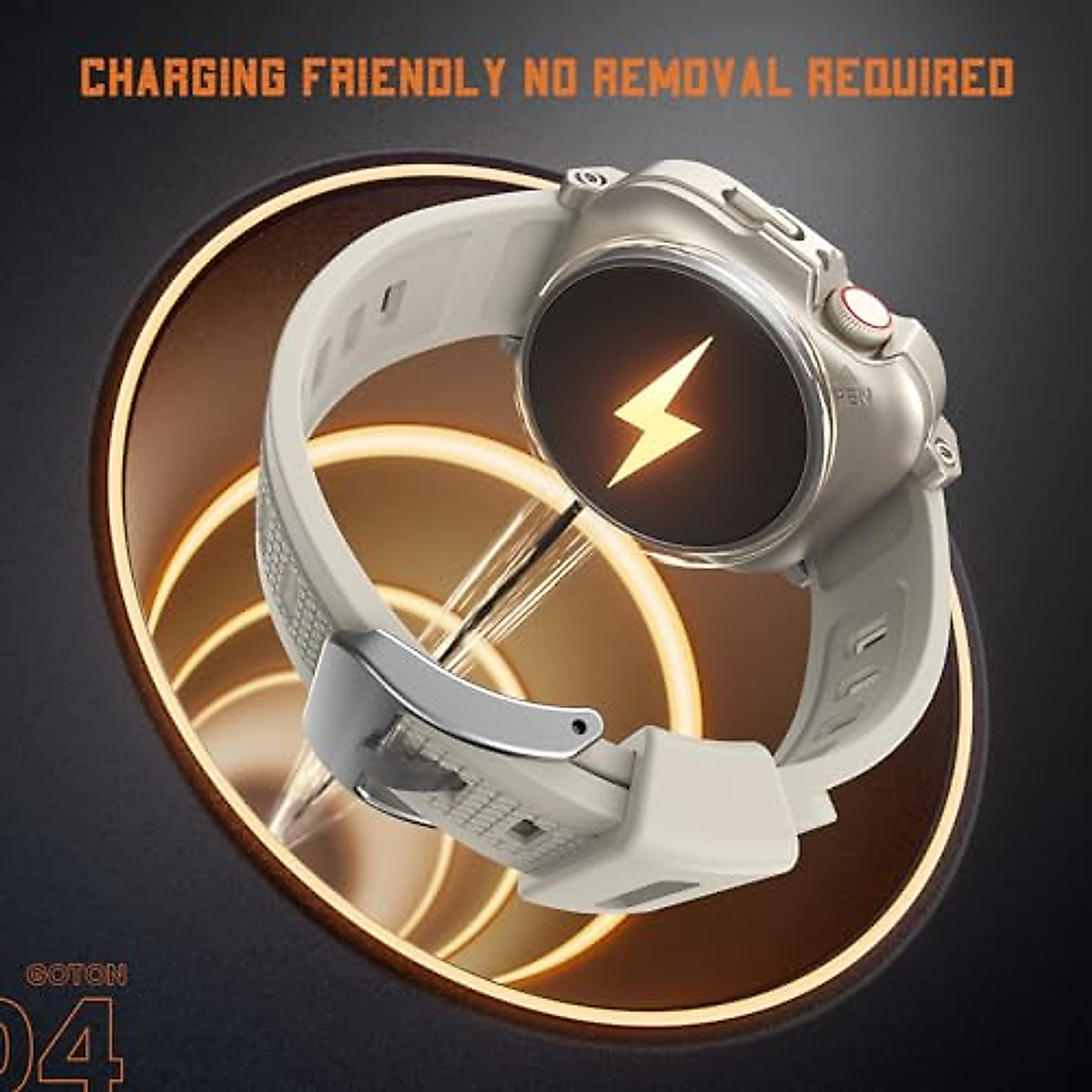 Goton [3 in 1] Waterproof Case and Band for Apple Watch Series Ultra 49mm with Tempered Glass Screen Protector, 360° Protective Hard PC Front/Back Bumper