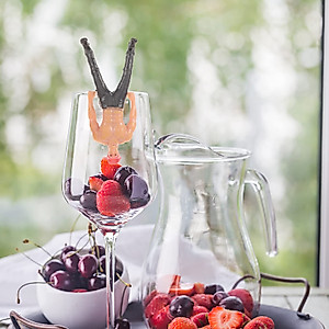 Ipetboom 16Pcs Glass Markers, Wine Glass Figure Charms Anime Figurines Doll Toy Wine Bottle Marker Cup Hanging Ornament Identify Label for Champagne Drink Markers