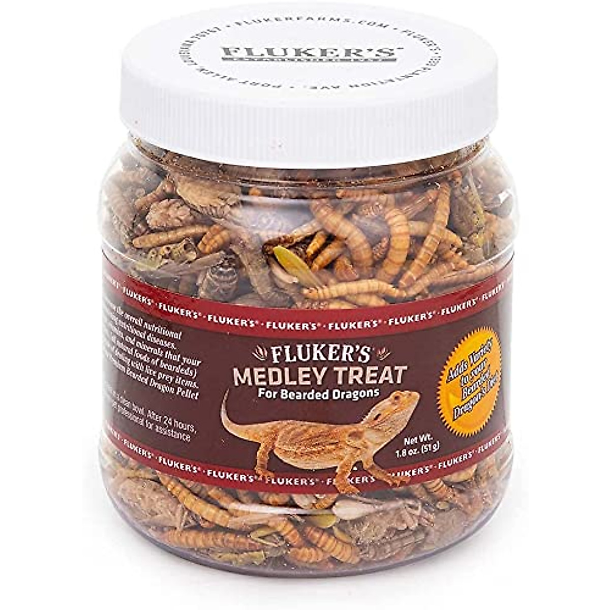 Fluker's Bearded Dragon Medley Treat Food 1.8oz - Includes Attached DBDPet Pro-Tip Guide